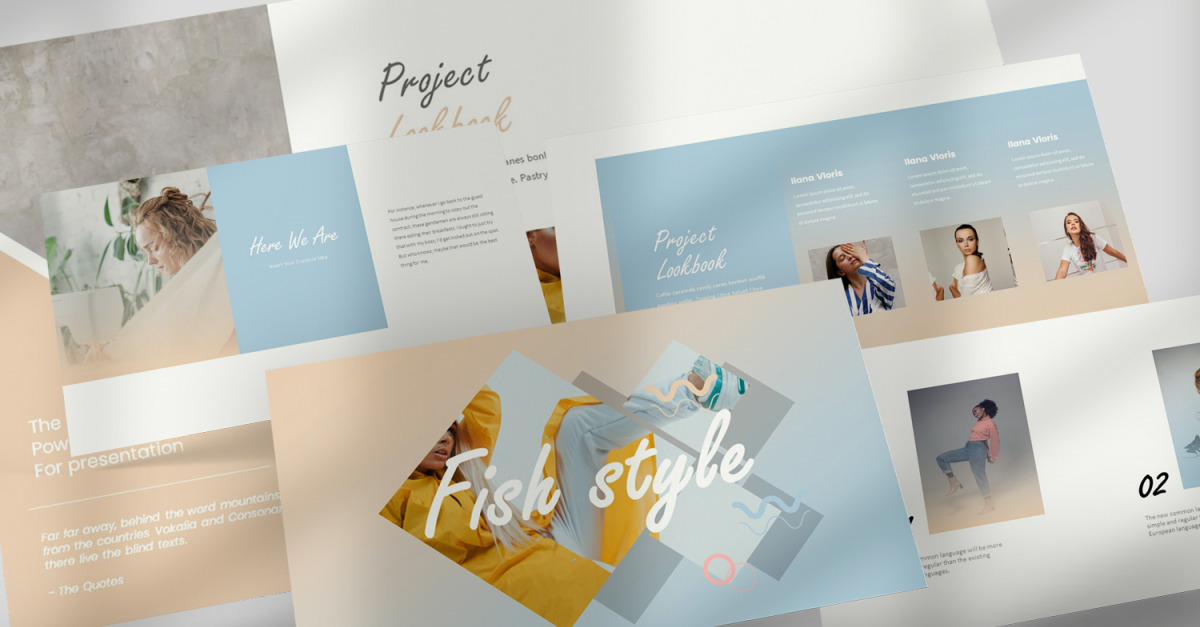Présentation Powerpoint style poisson - TemplateMonster
