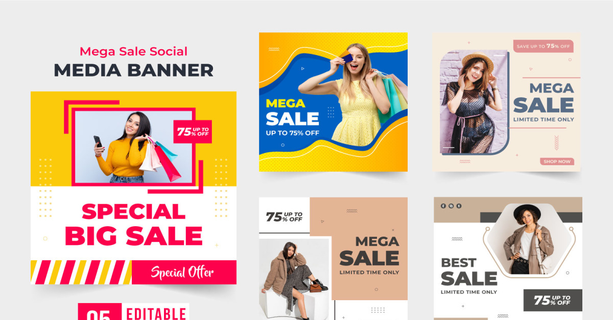 Mega sale template for shopping store - TemplateMonster