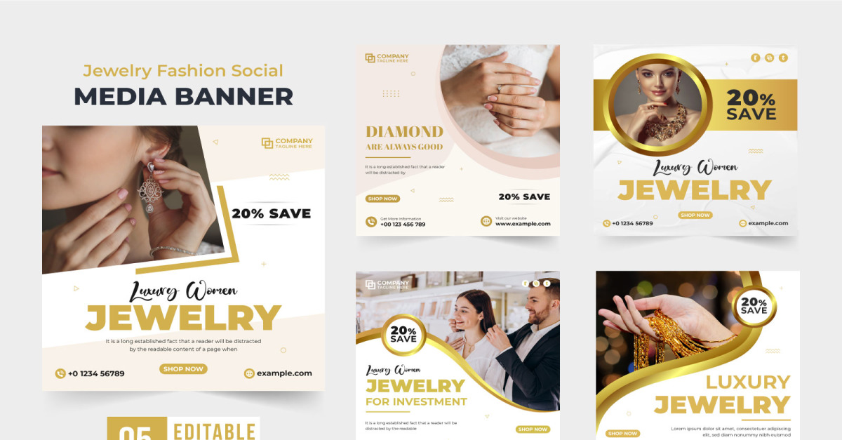 Ornaments store promotion template set - TemplateMonster