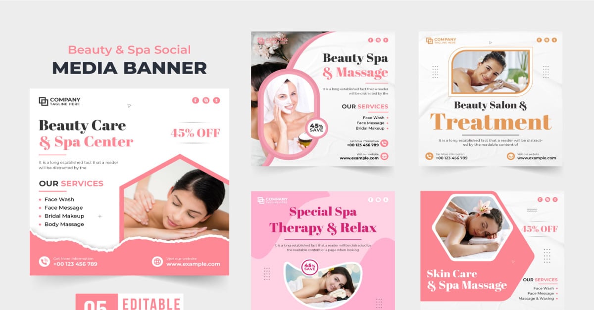 Spa business promotion template vector - TemplateMonster