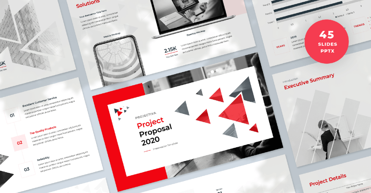 Projectiva - Modèle PowerPoint de présentation de proposition de projet