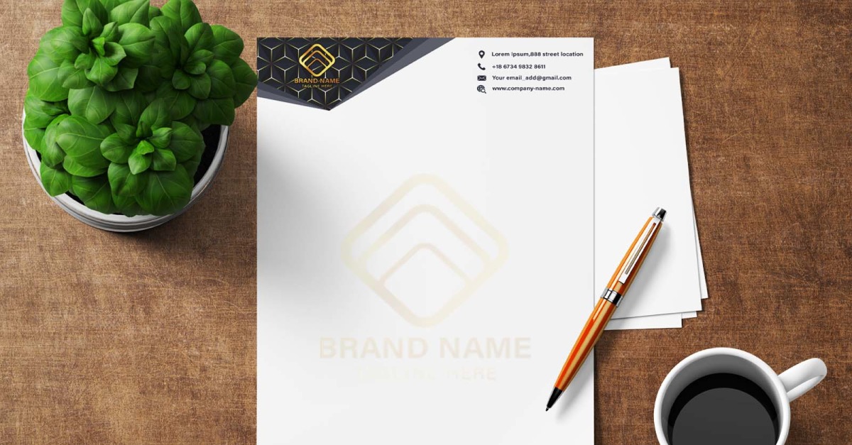 Membrete de lujo moderno gratis - Plantilla de identidad corporativa