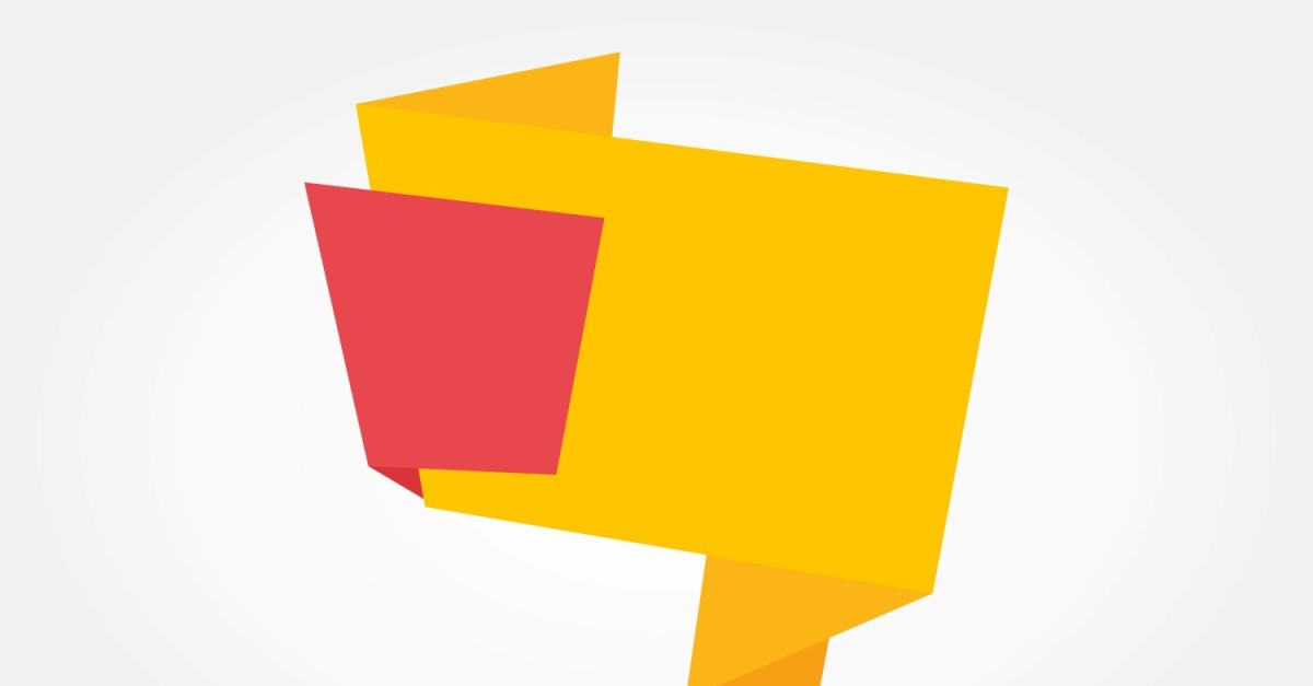 Red And Yellow Color Popup Ribbon Vector Banner