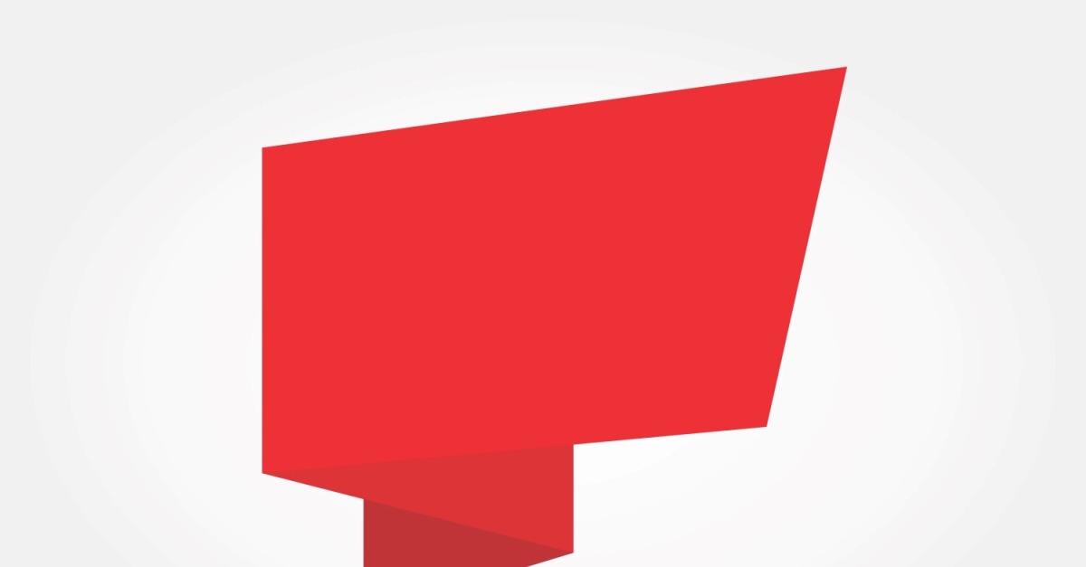 Red Color Popup Ribbon Vector Banner - TemplateMonster