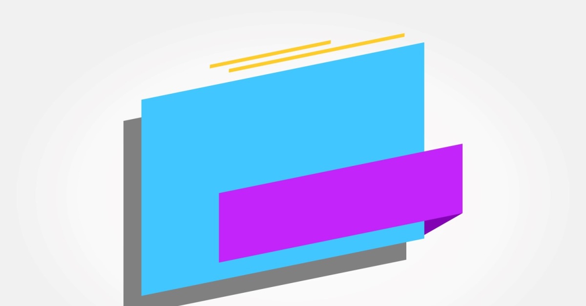 Purple And Sky Blue Color Popup Ribbon Vector Banner