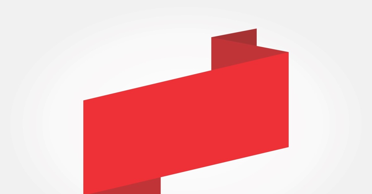 Red Color Popup Ribbon Vector Banner . - TemplateMonster