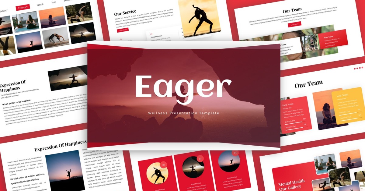 Eager - modelo de PowerPoint multiuso de bem-estar