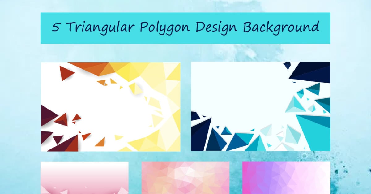 5 Triangular Polygon Design Background - TemplateMonster