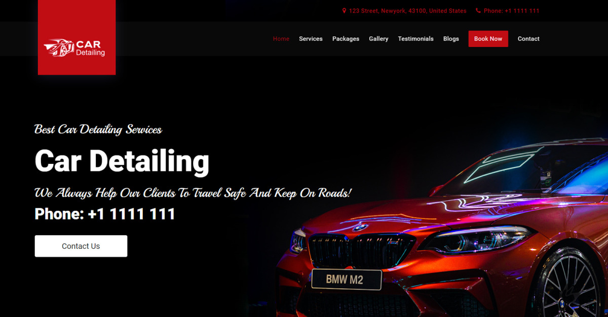 Car Detailing Landing Page Template #300270 - TemplateMonster