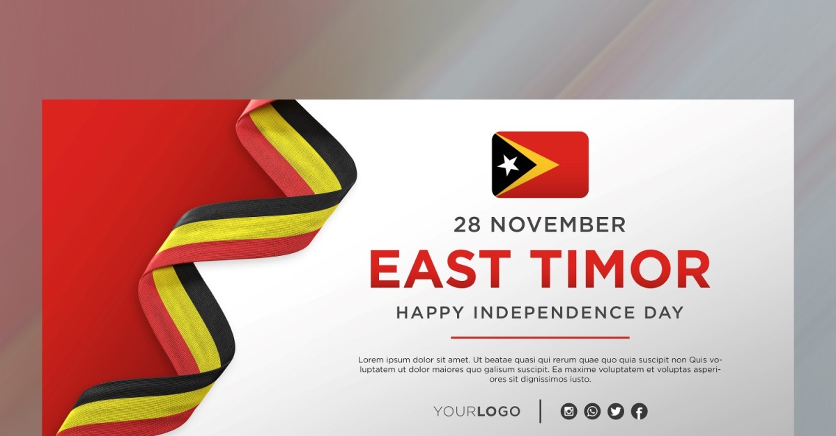 Doğu Timor (bkz. Doğu Timor) Ulusal Bağımsızlık Günü Kutlama Afişi ...