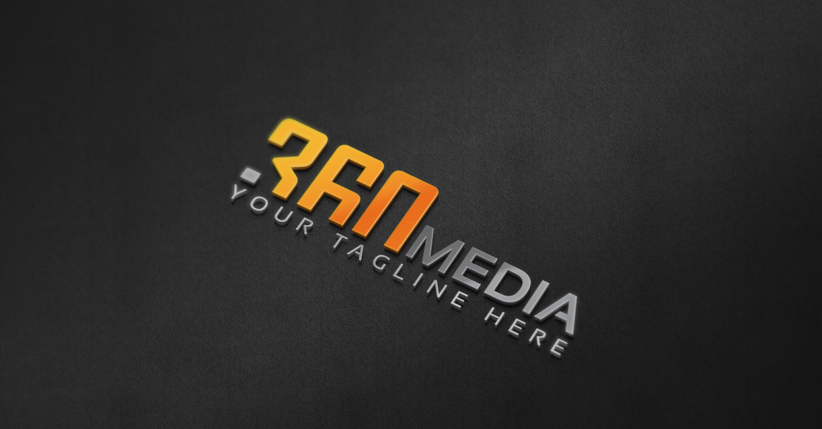 360 Media Typography Vector Logo #300464 - TemplateMonster