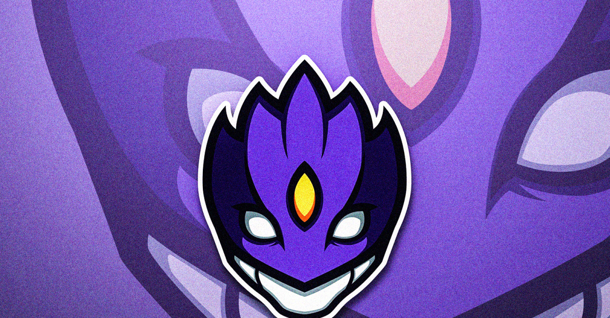 Purple Mask Anime Digimon Character Vector Mascot