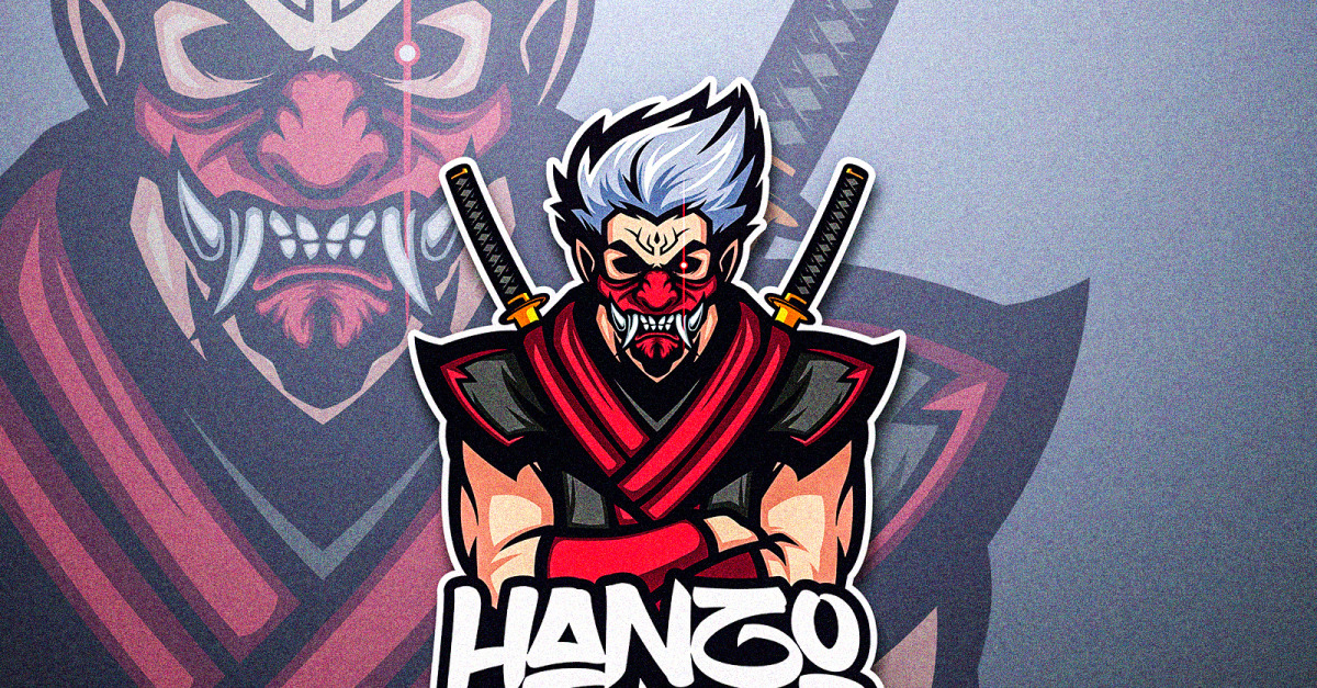 Red Masked Angry Ninja Assassins Vector Mascot