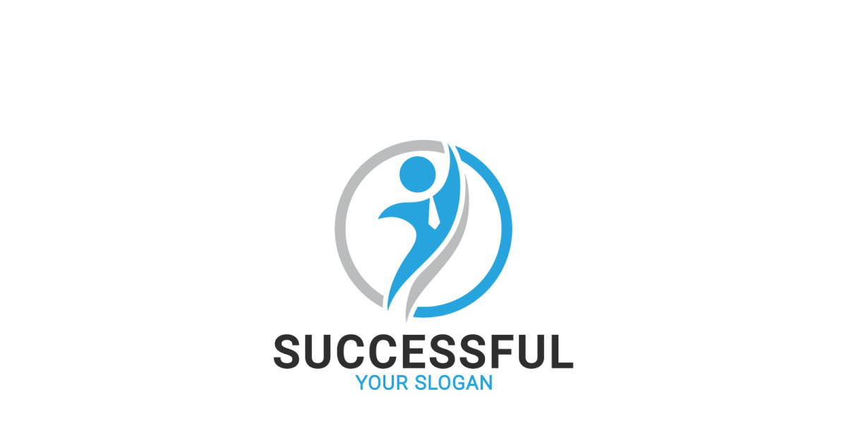 Success People Logo And Successful Man Logo Template
