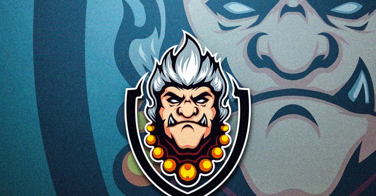 White Hair Angry Man Head Mascot #300471 - TemplateMonster