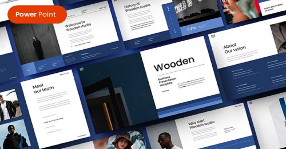 Wooden – Business PowerPoint Template - TemplateMonster