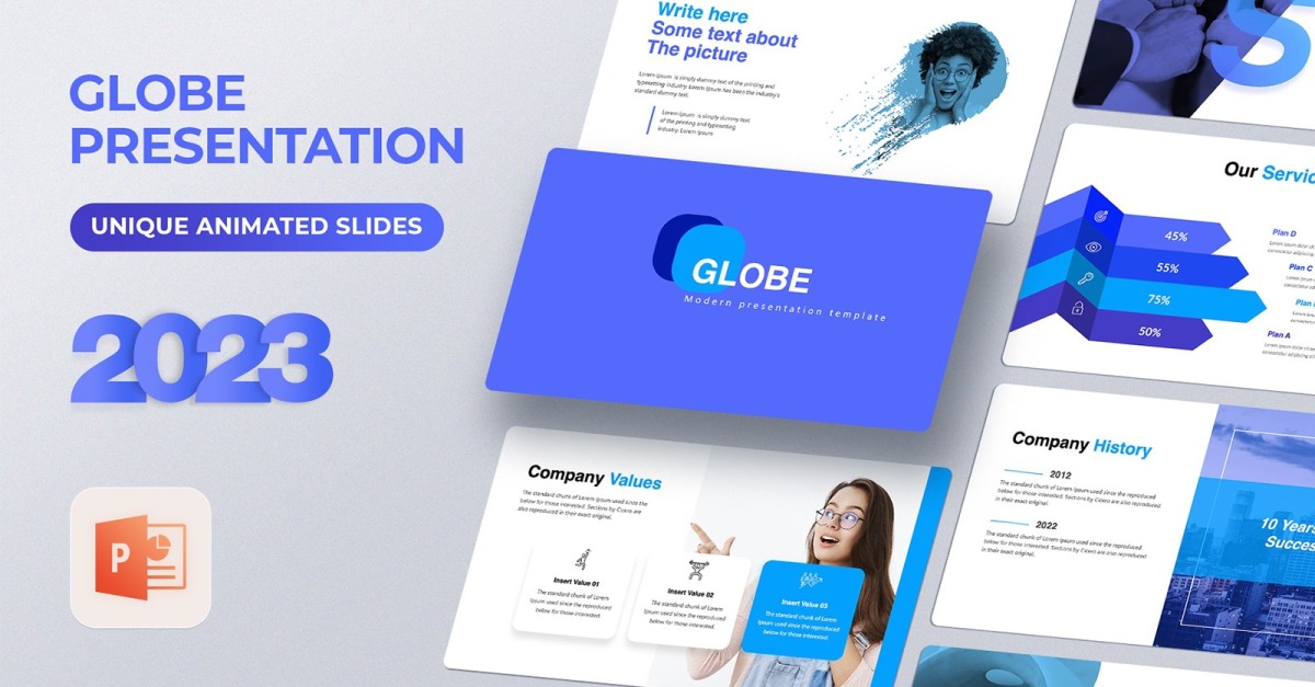 Modèle de présentation PowerPoint #300518 - TemplateMonster