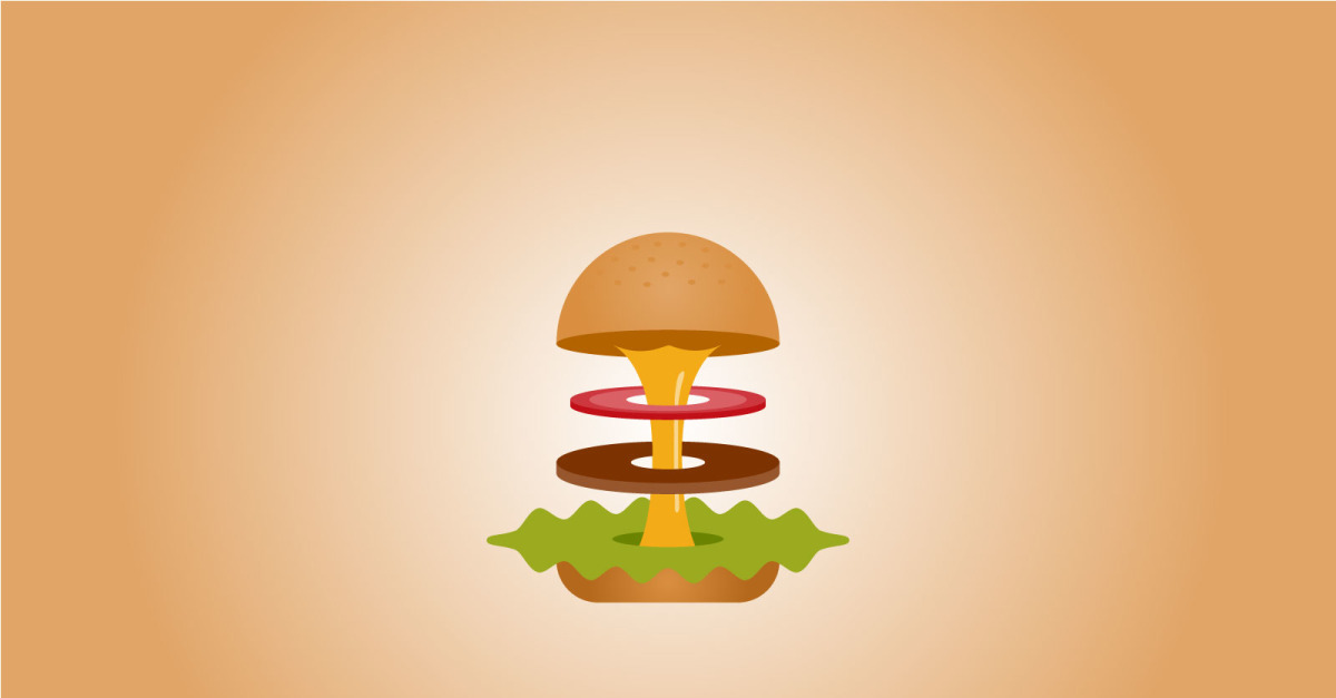 Nuke Burger Logotyp Mall #300501 - TemplateMonster