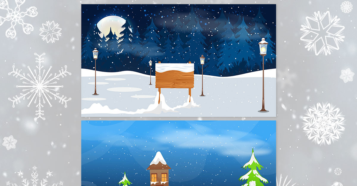 Winter Forest Background Bundle #300507 - TemplateMonster