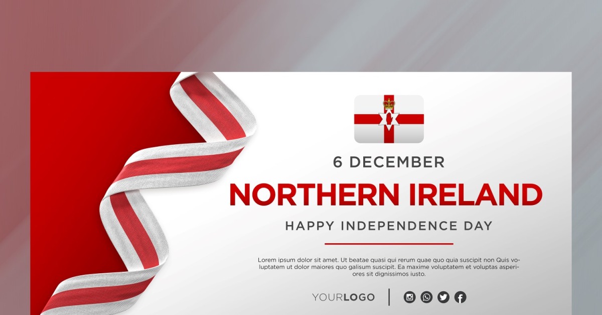 Northern Ireland National Independence Day Celebration Banner, National ...