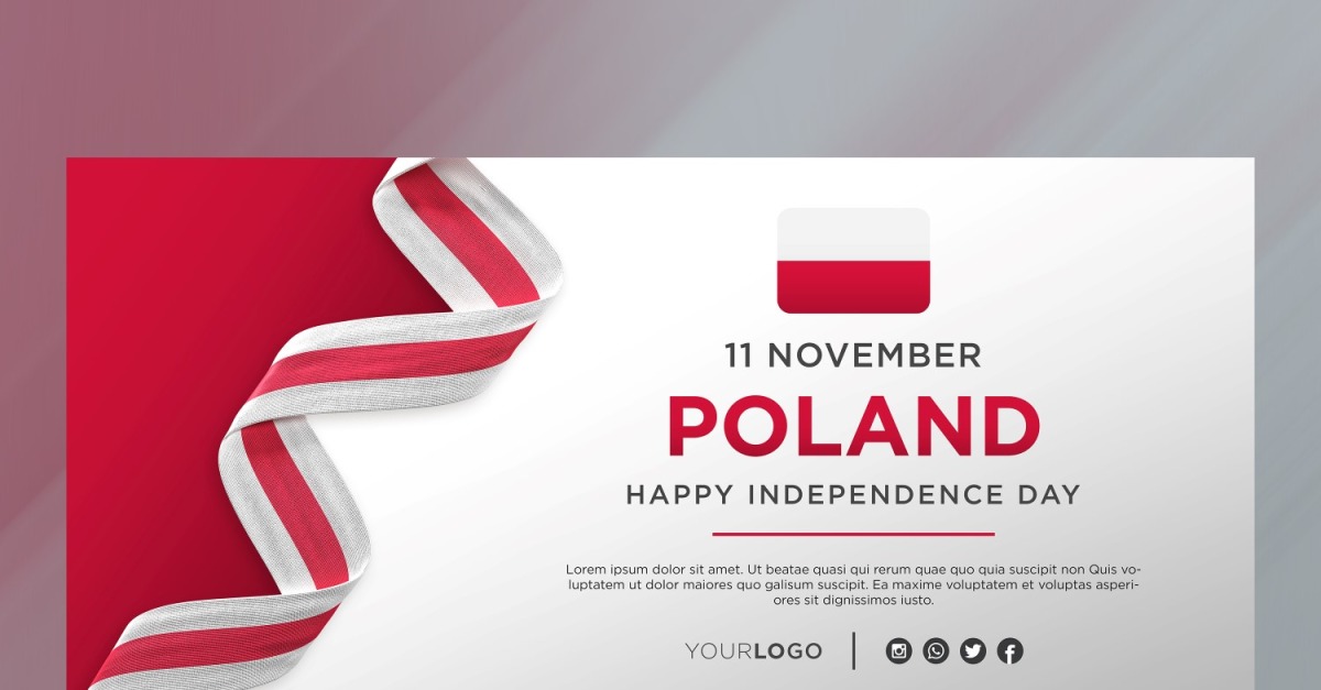 Poland National Independence Day Celebration Banner, National Anniversary