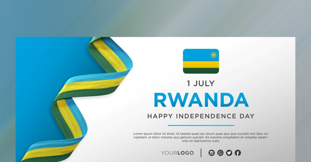 Rwanda National Independence Day Celebration Banner, National Anniversary