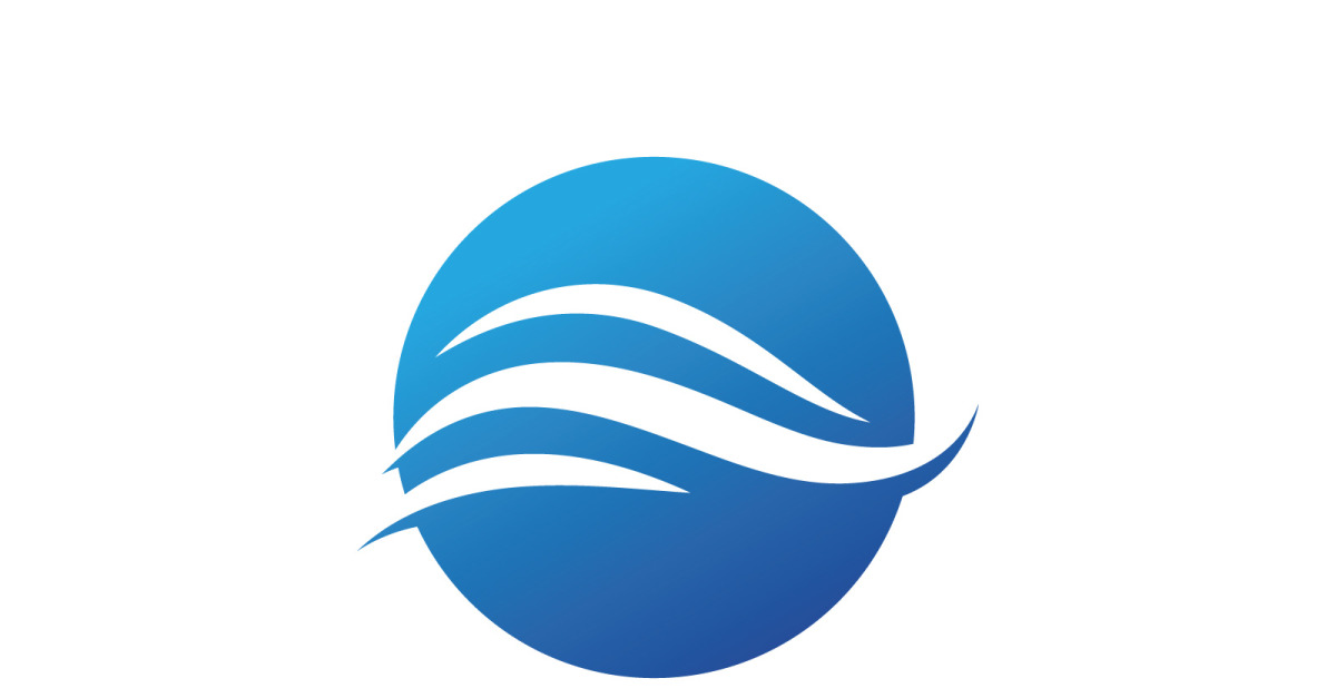 Logo i symbol fali wody. Ilustracja wektorowa V10