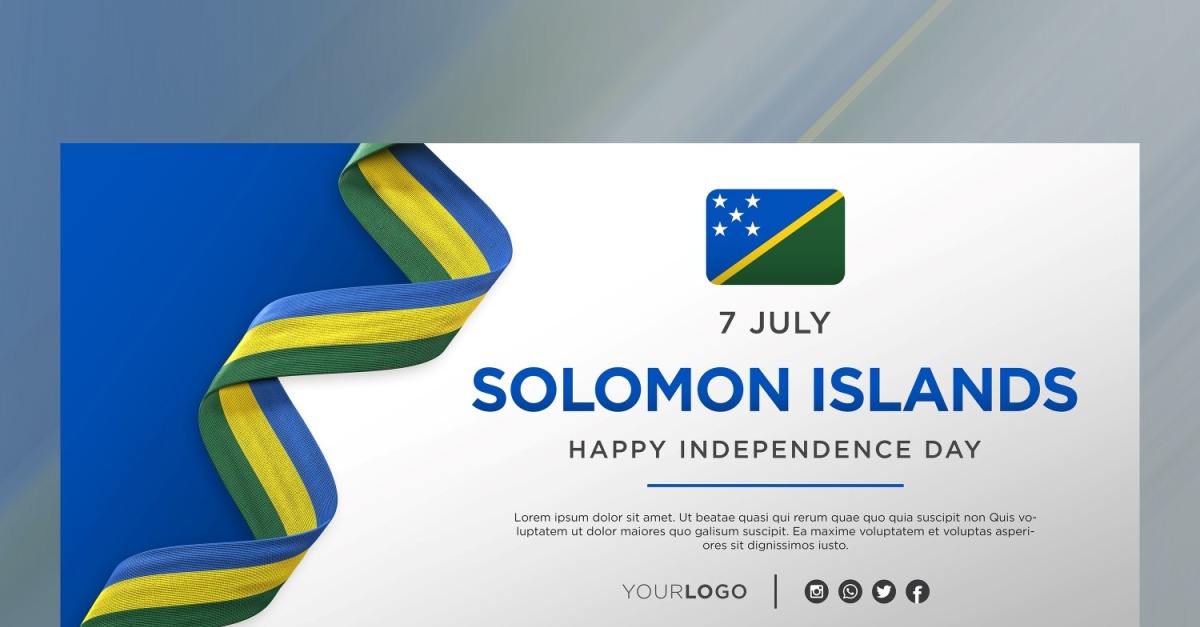 Solomon Islands National Independence Day Celebration Banner, National ...