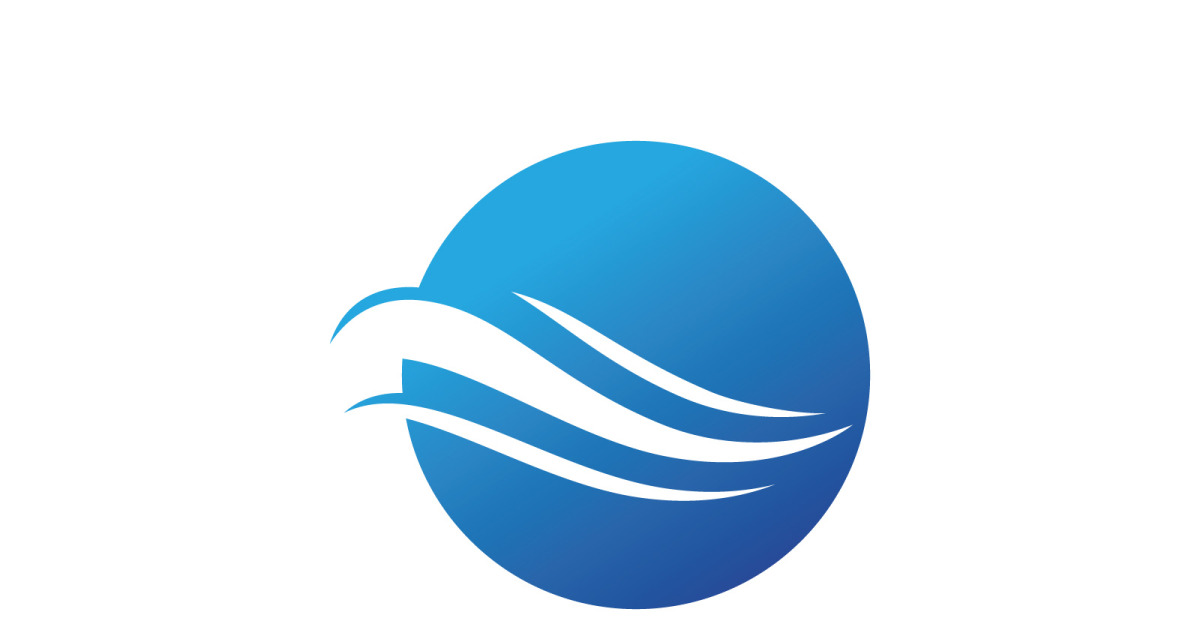 Water Wave logo and symbol. Vector illustration V11