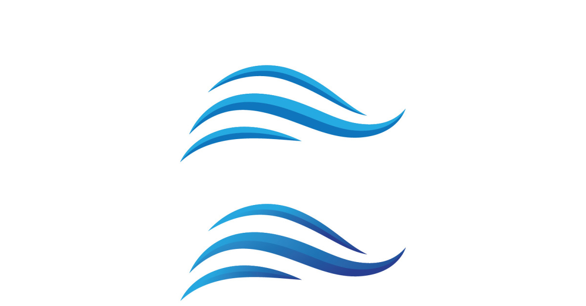 Water Wave logo and symbol. Vector illustration V4