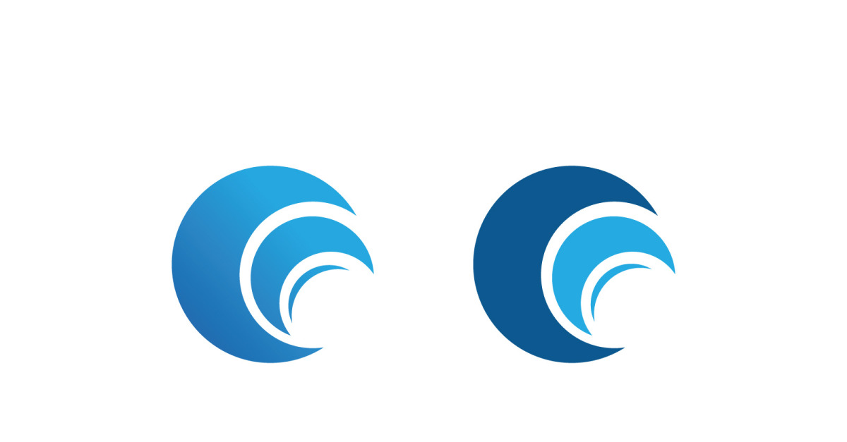 Water Wave logo and symbol. Vector illustration V5