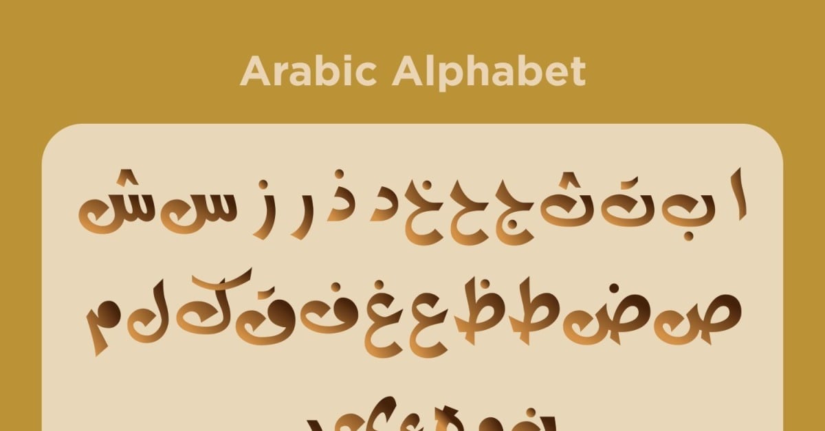 Arabic Alphabet Calligraphy Fonts Style Templatemonster