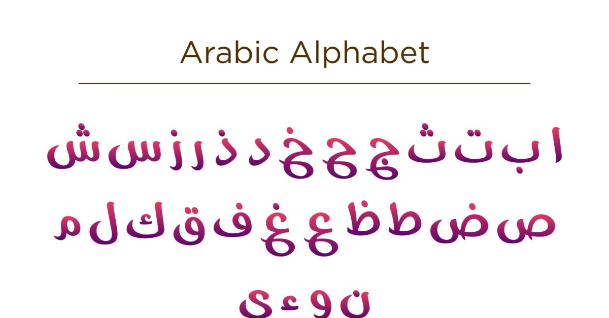 Arabic Alphabet Calligraphy Fonts Style Templatemonster