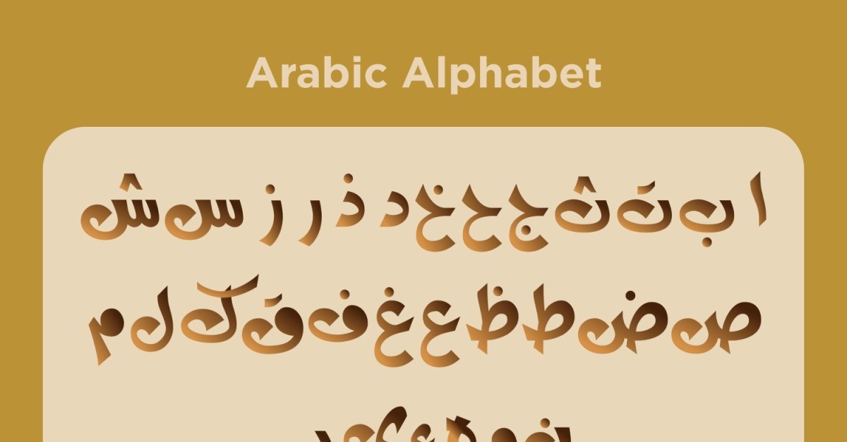 Arabská abeceda kaligrafie styl písma - TemplateMonster