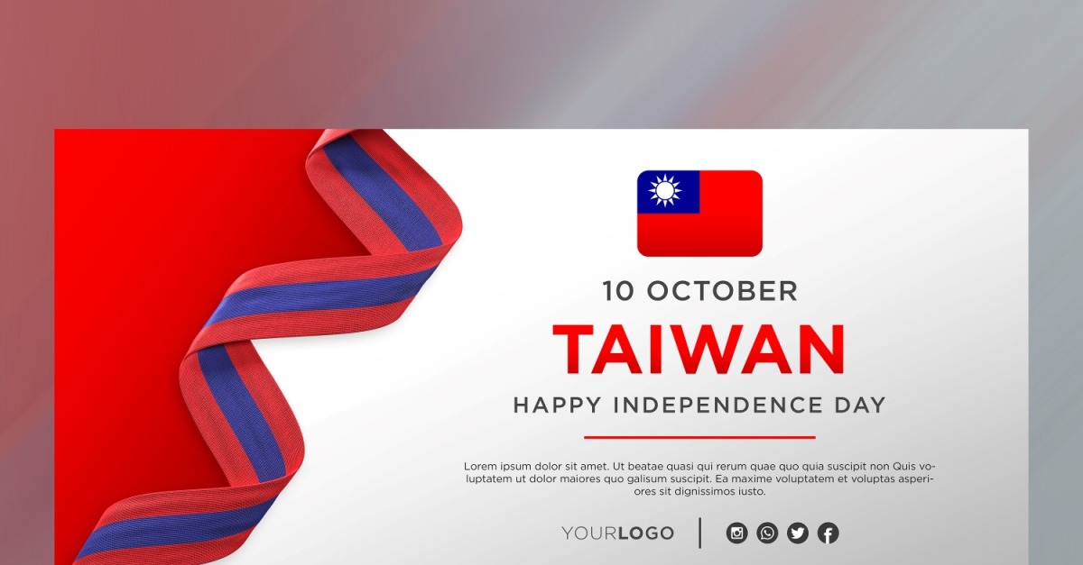 Taiwan National Independence Day Celebration Banner, National Anniversary