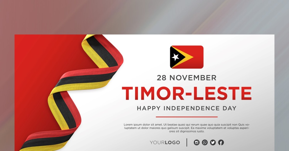 Timor-Leste National Independence Day Celebration Banner, National ...
