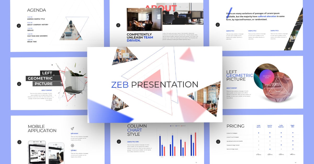 Zeb Creative Business PowerPoint Template - TemplateMonster
