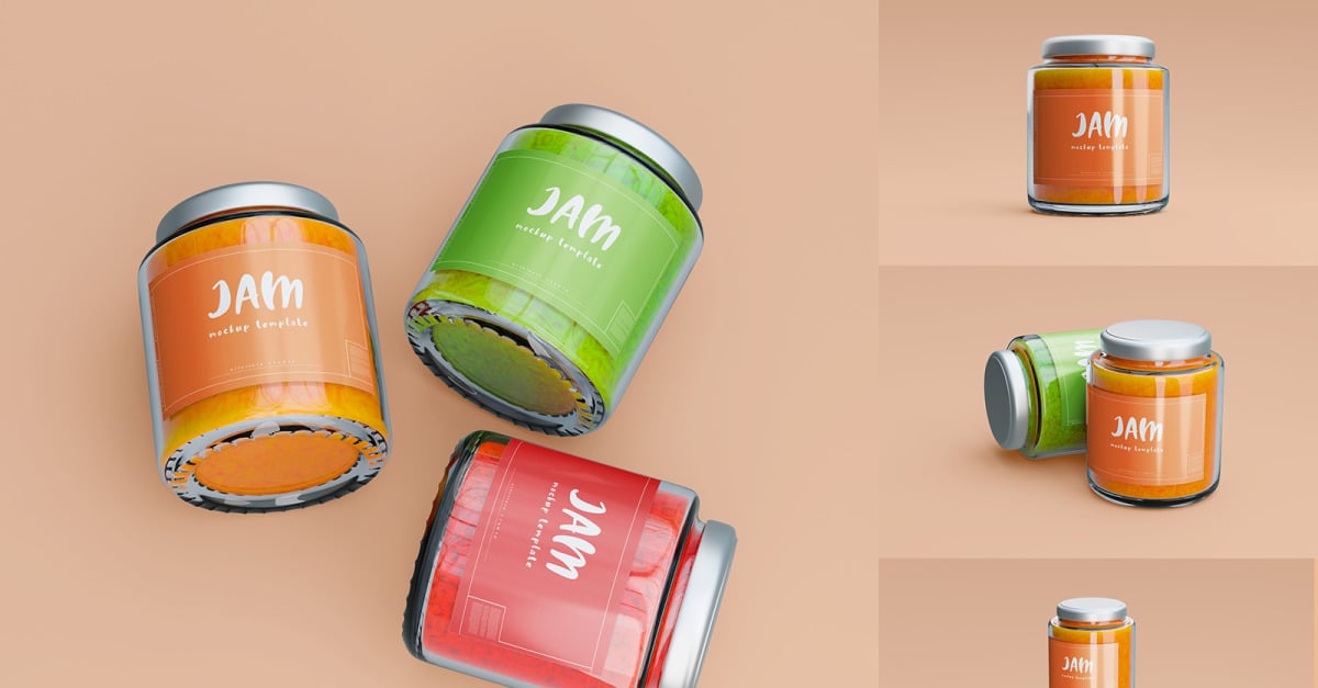 Bundel Jam Jar Mockups Template 2 #301138 - TemplateMonster