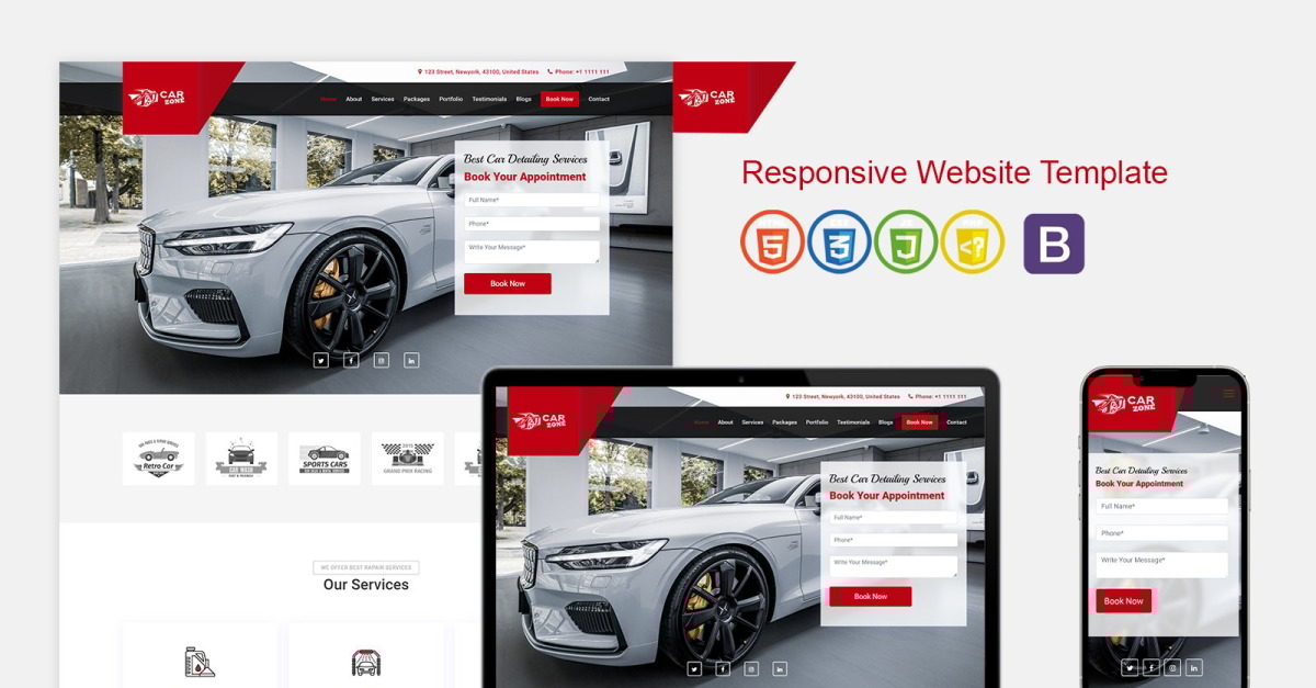 Carzone - Best Car Repair HTML and CSS Website Template