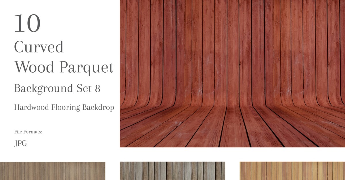 10 Curved Wood Parquet Hardwood interior background Set 8