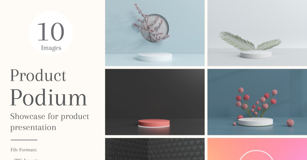 Podio de presentación de productos 10 Conjunto de imágenes 4