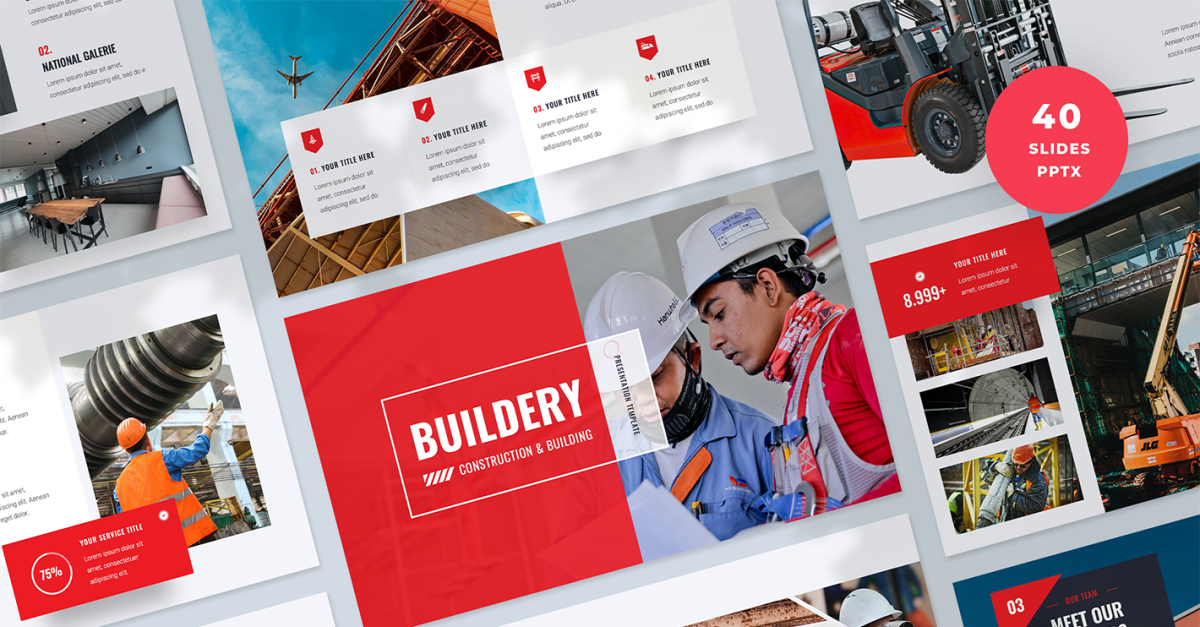 Bau und Gebäude PowerPoint-Vorlage #301427 - TemplateMonster