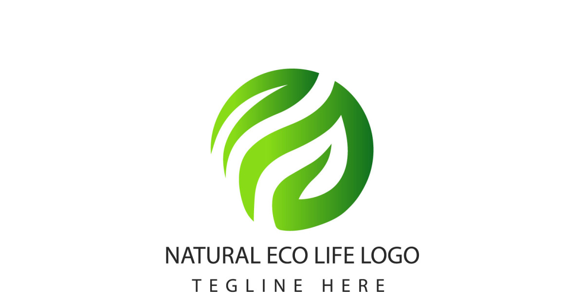 Eco Life Logo. Natural Eco Life Logo Template
