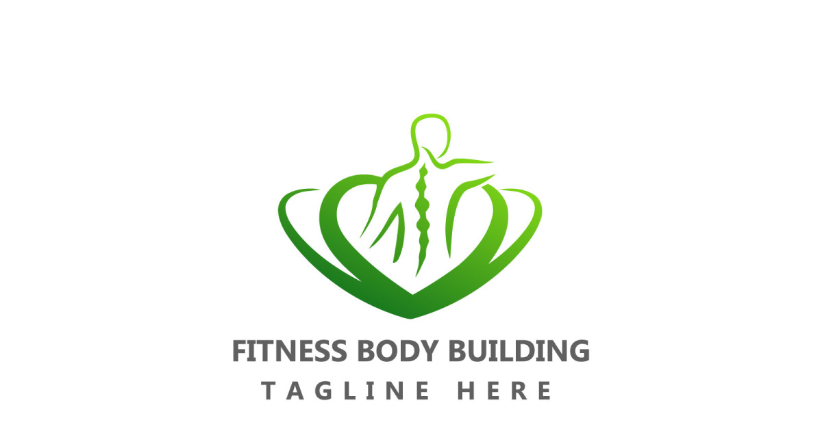 Fitness Body Building Logo. Body Builder Logo Template