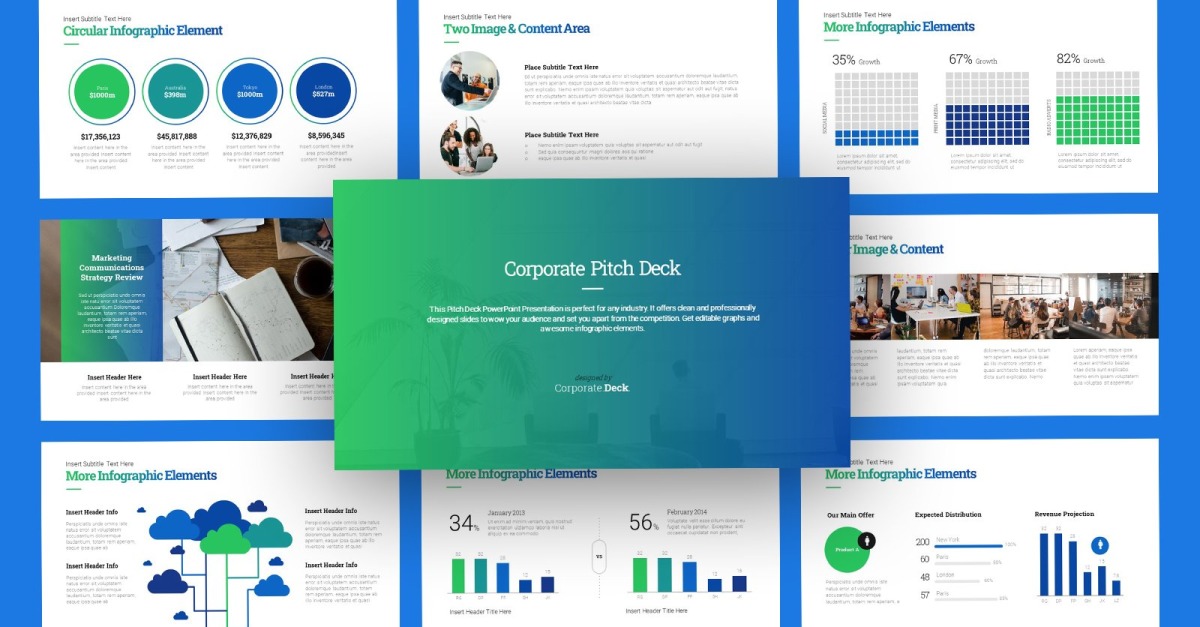 Kurumsal Sunum Sunumu PowerPoint Şablonu - TemplateMonster