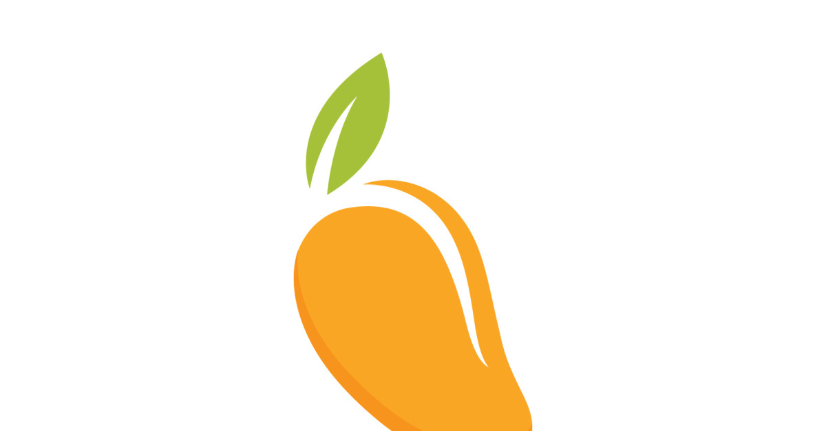 Taze mango meyve vektör çizim logo simge V6 - TemplateMonster