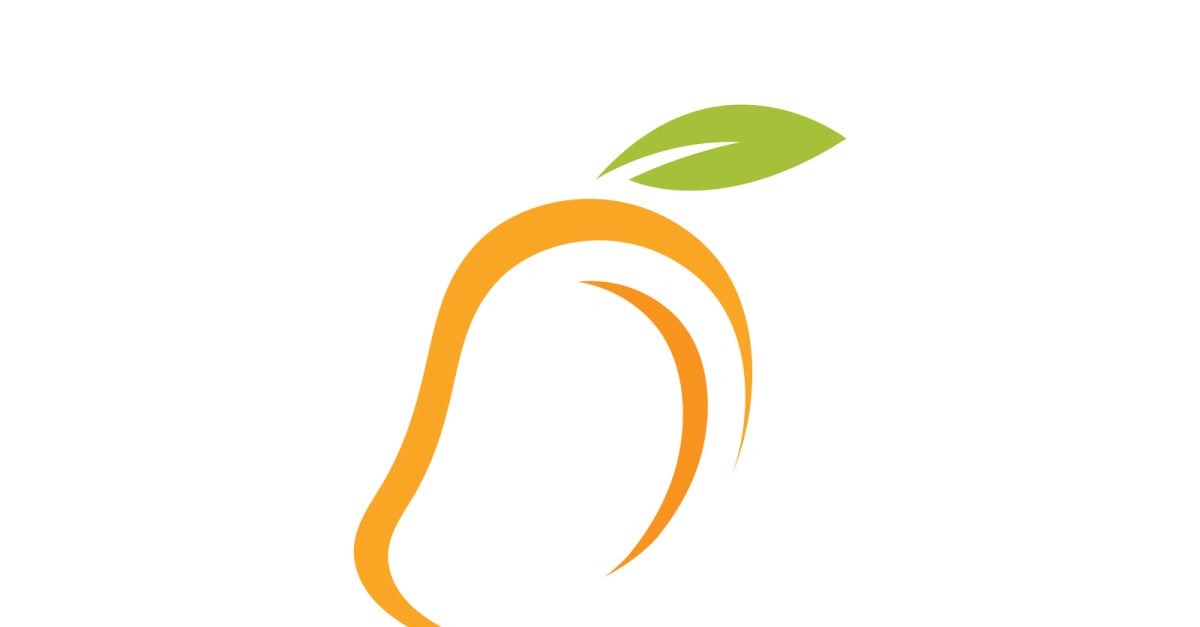 Taze mango meyve vektör çizim logo simge V7 - TemplateMonster