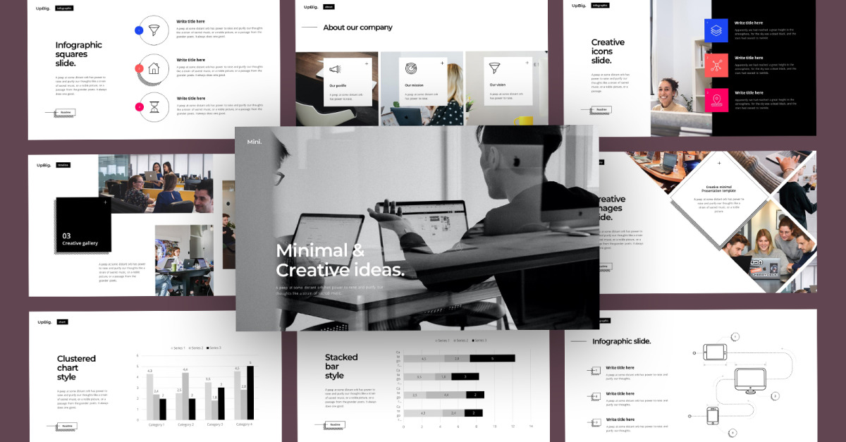 UpBig Modern Business PowerPoint Template - TemplateMonster