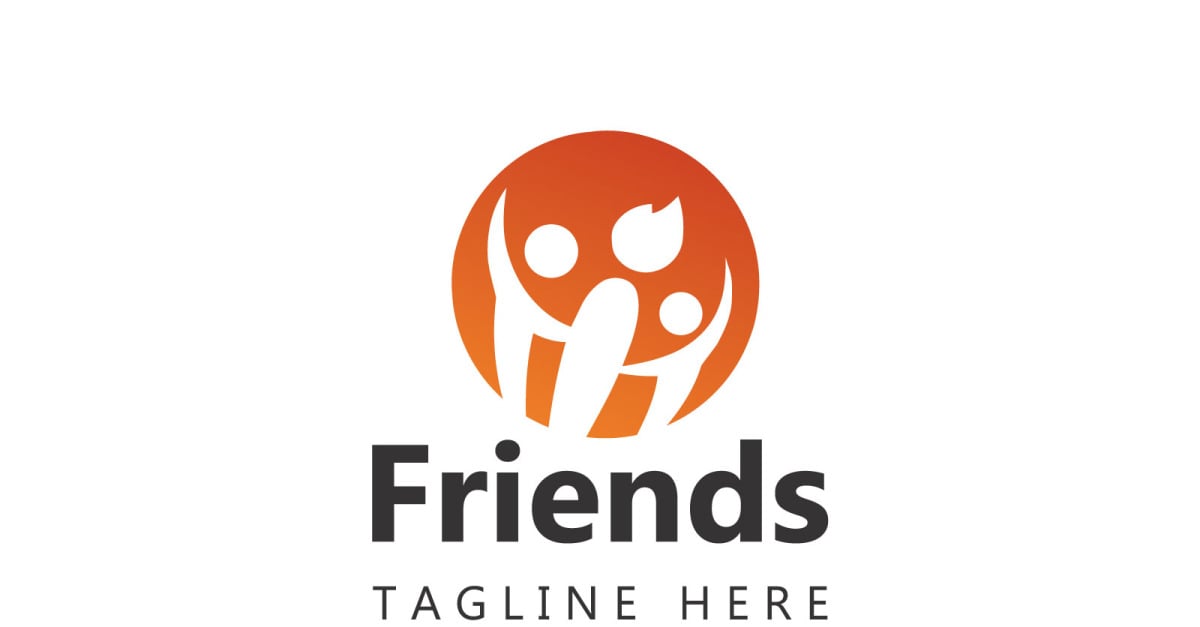Creative Arts Logo, Friends Logo Template - TemplateMonster