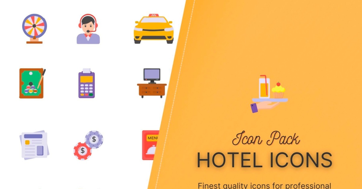 Hotel Icon Pack (40 high quality icons) - TemplateMonster